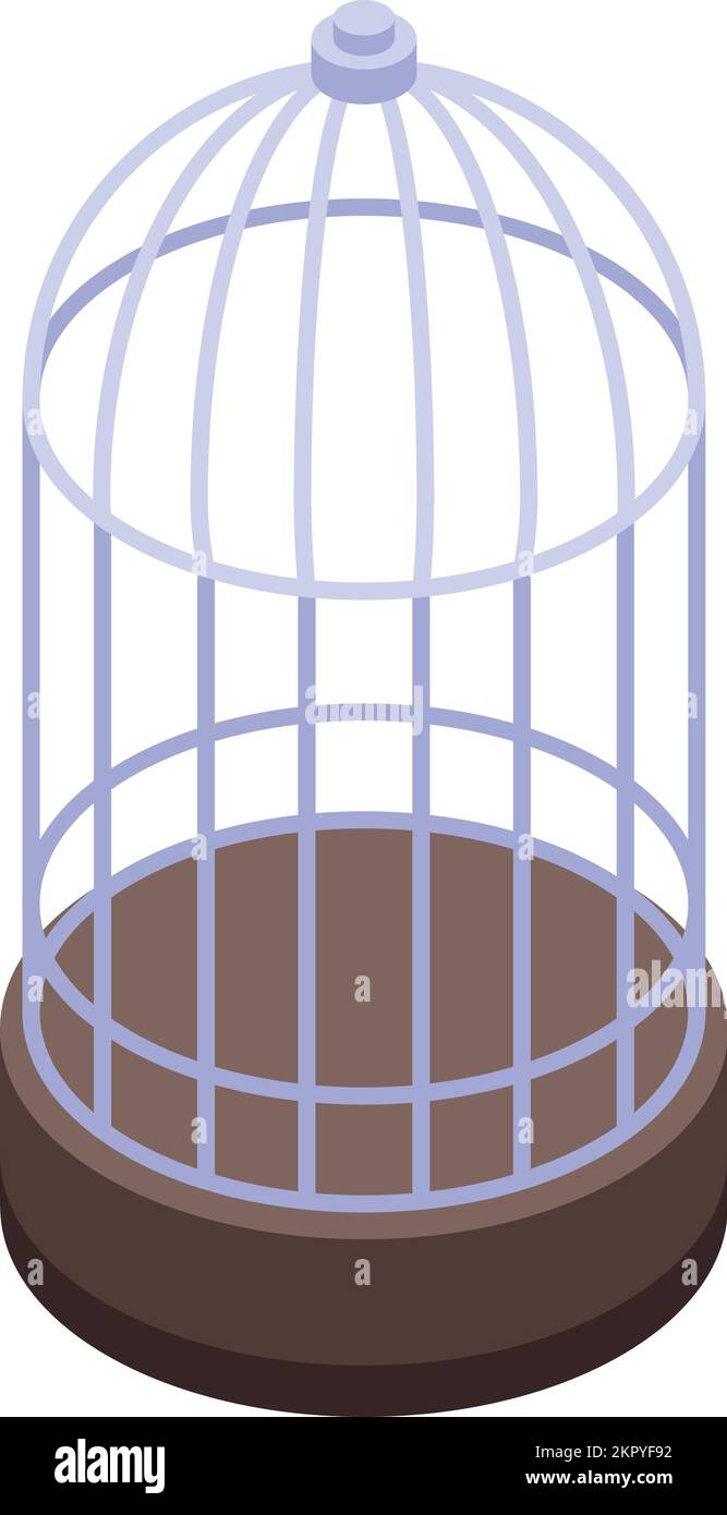 Sparrow cage icon isometric vector. Bird house. Animal small Stock ...
