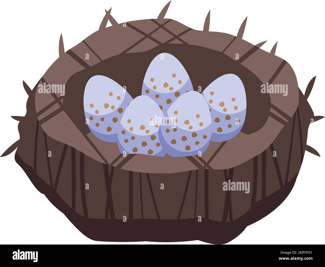 Sparrow eggs icon isometric vector. Bird house. Small bird Stock Vector ...