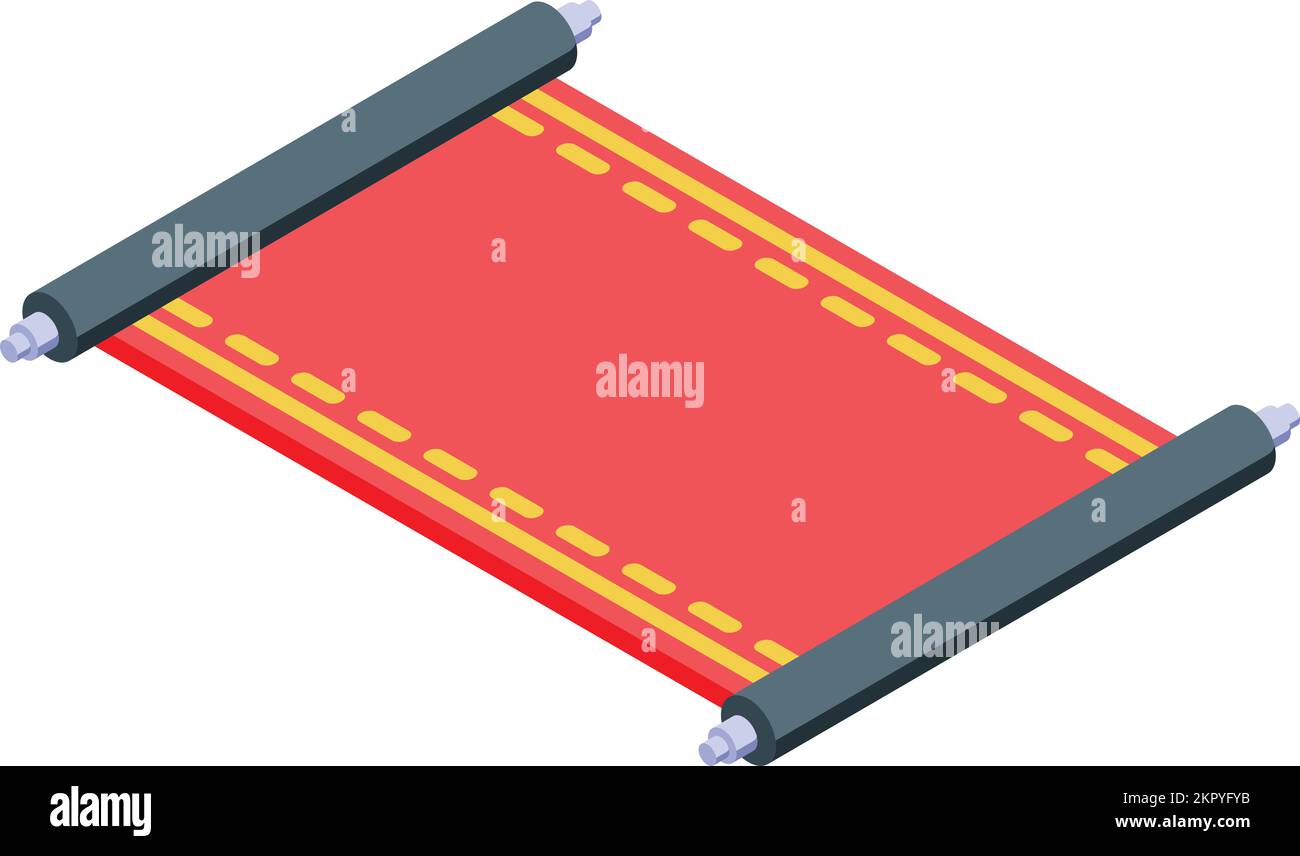 Lunar scroll icon isometric vector. Chinese roll. Happy board Stock ...