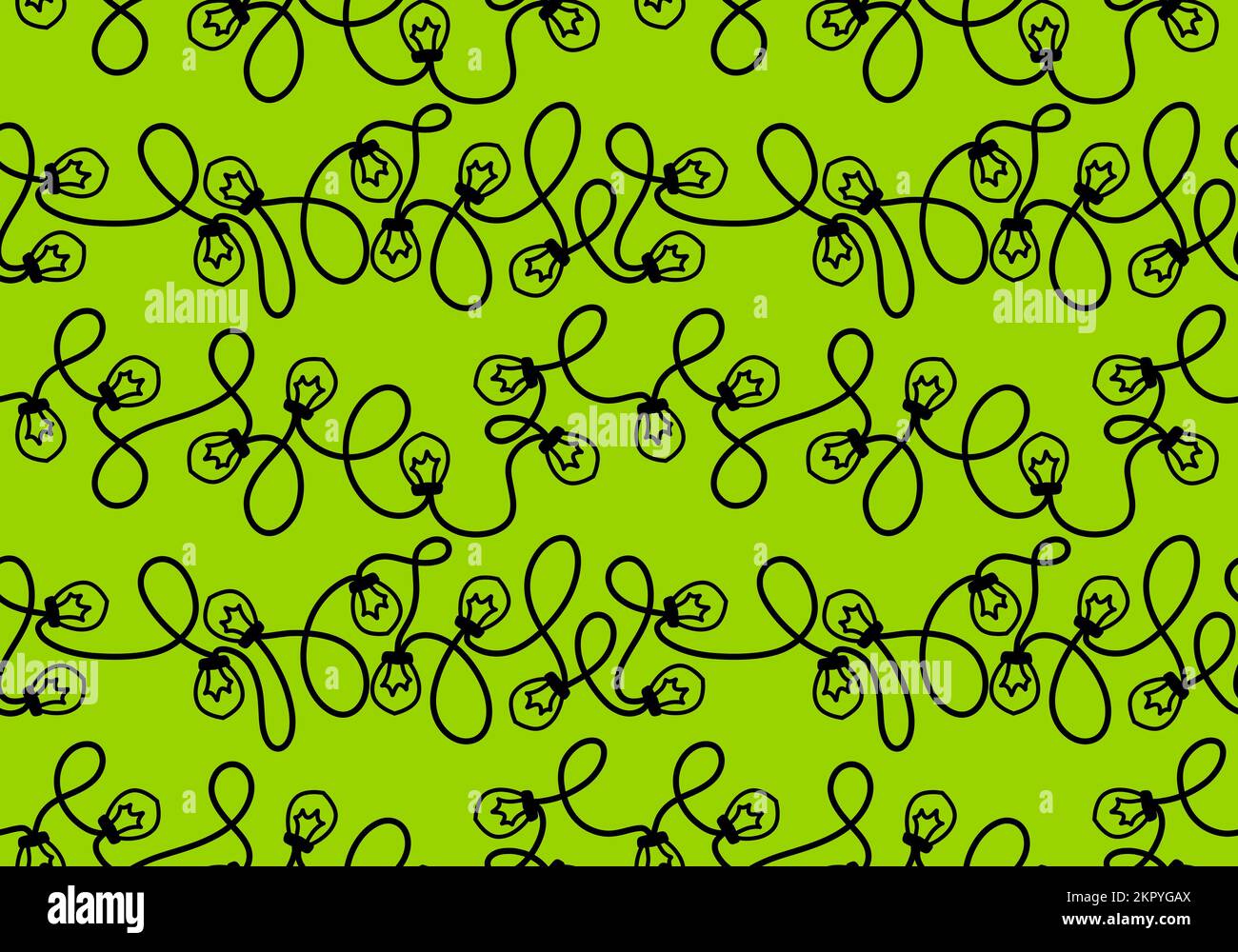 Winter illumination seamless light bulbs cartoon snowflakes pattern for ...