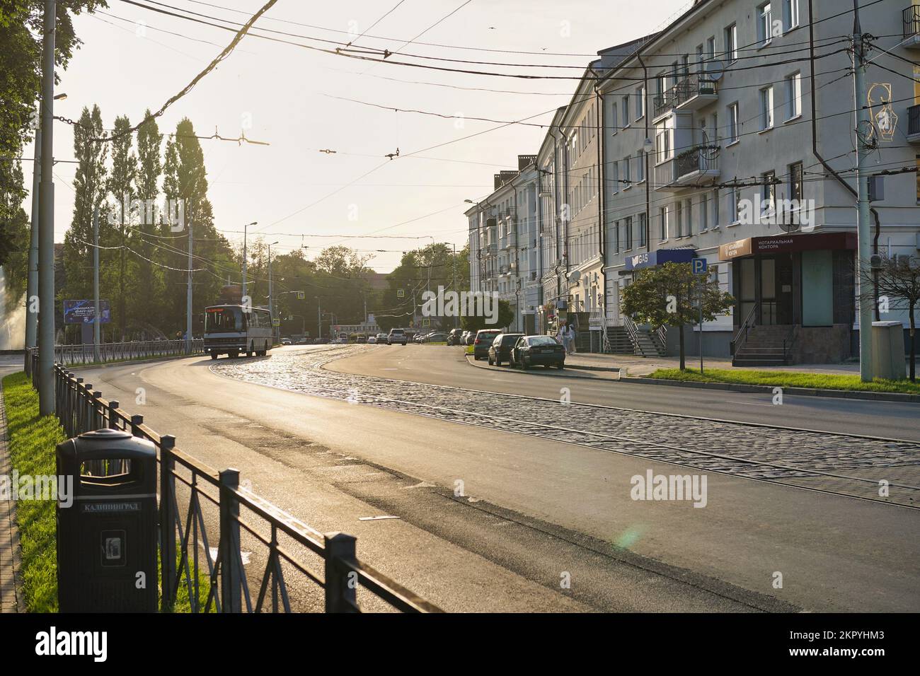 KALININGRAD, RUSSIA - CIRCA JULY, 2022: street level view of ...
