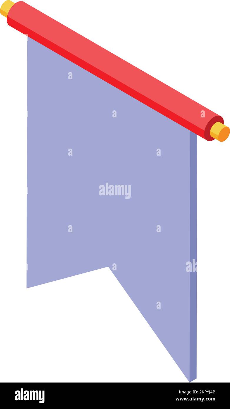 Festive roll icon isometric vector. Chinese scroll. Paper display Stock ...