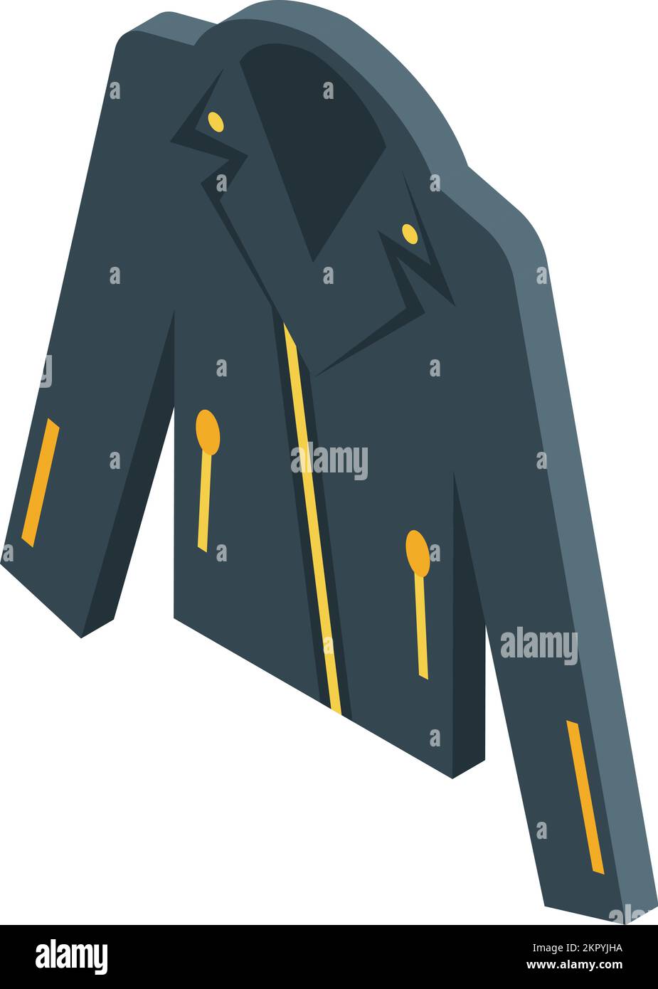 Biker leather jacket icon isometric vector. Motorcycle uniform. Man ...