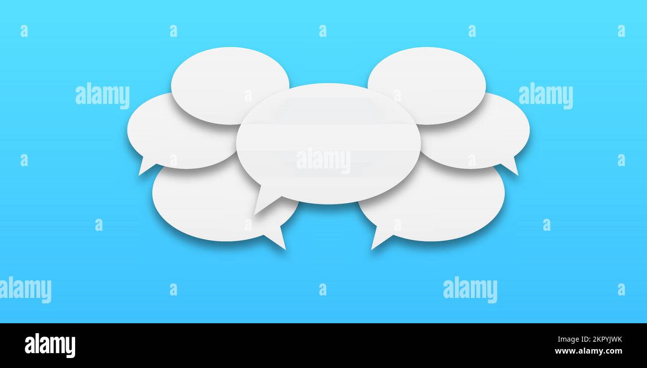 Set of speech bubbles icons. Communication between people, a kind of ...