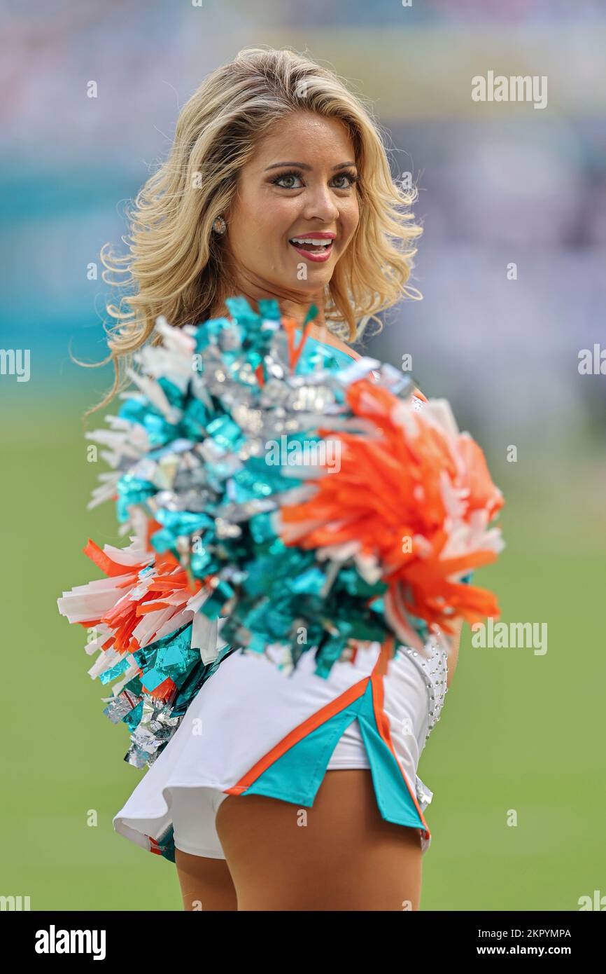 Miami Fl Usa One Of The Miami Dolphins Cheerleaders During An Nfl