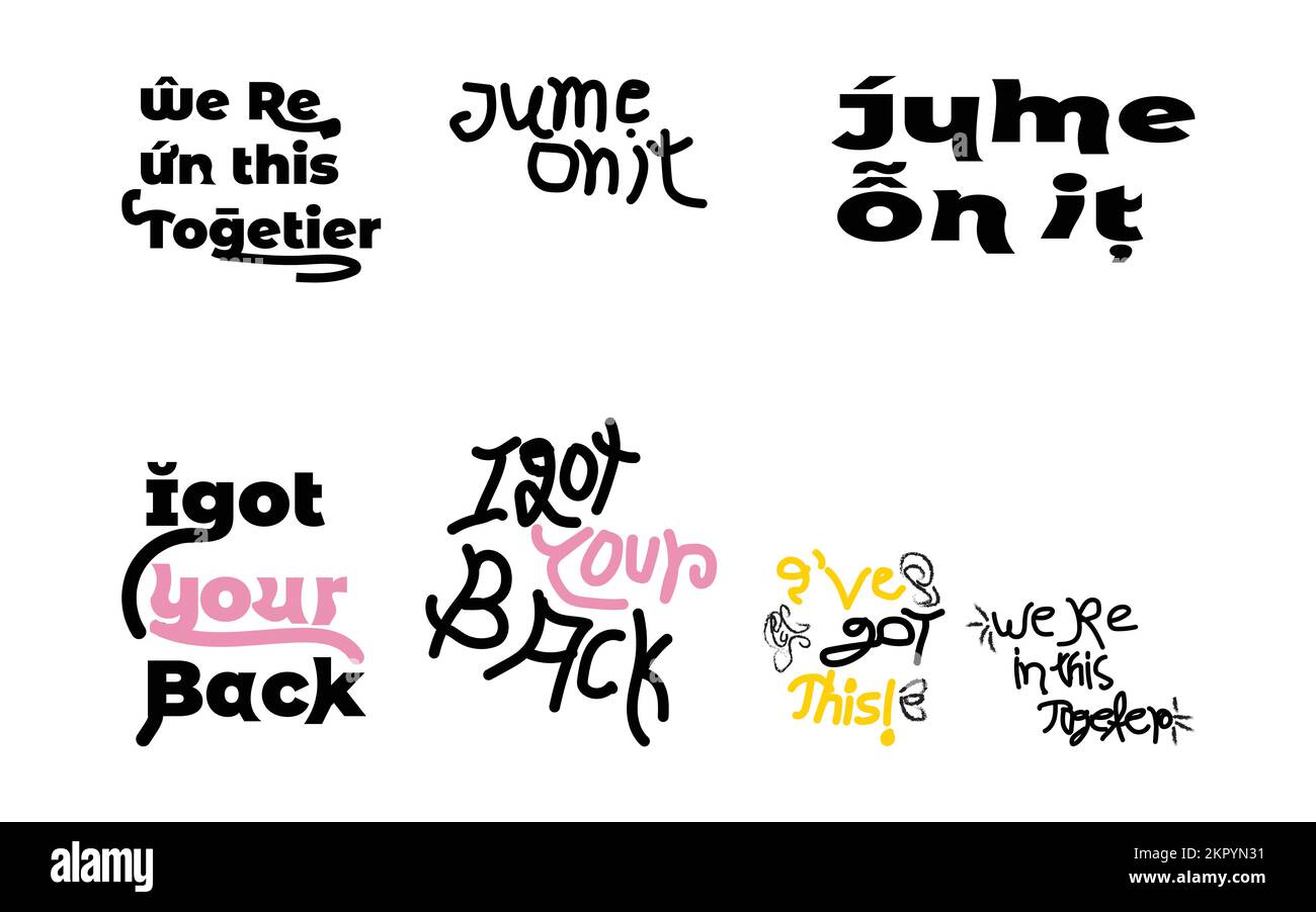 Hand drawn vintage illustrations with lettering Stock Vector Image ...