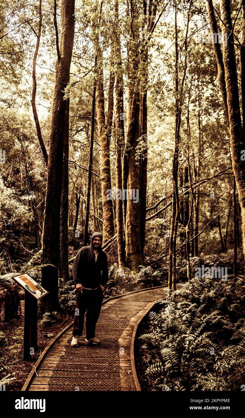 Photograph of a travelling tourist enjoying the tranquillity of the ...