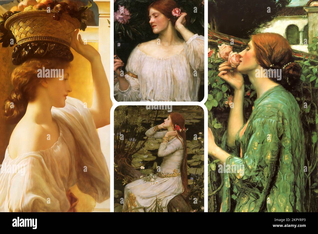 (Victorian Art) A collection of beautiful Victorian paintings Stock ...