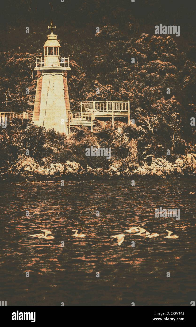 Lighthouse at hells gate tasmania hi-res stock photography and images ...