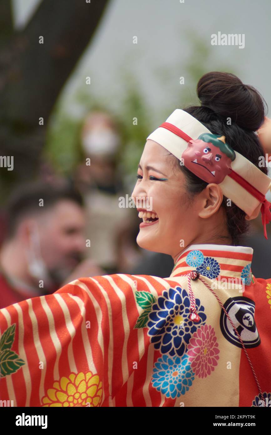 Tokyo, Japan - August 27, 2022: Photo of yosakoi dancer at the Yosakoi ...