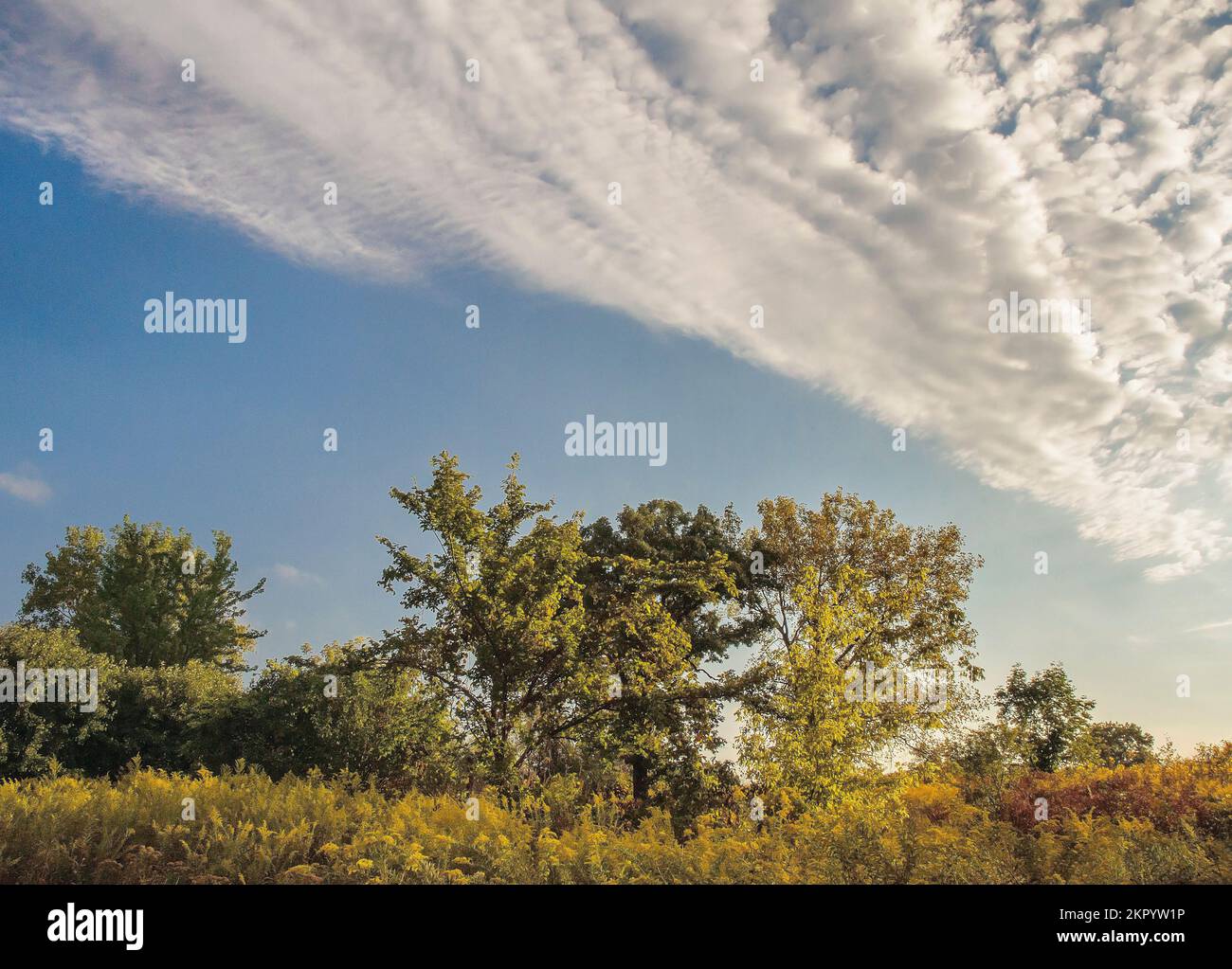 Clouds form overhead as a frint passes through over Poverty Prairie at ...