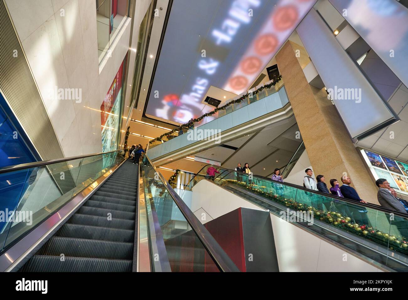 HONG KONG - CIRCA DECEMBER, 2019: interior shot of iSQUARE shopping ...