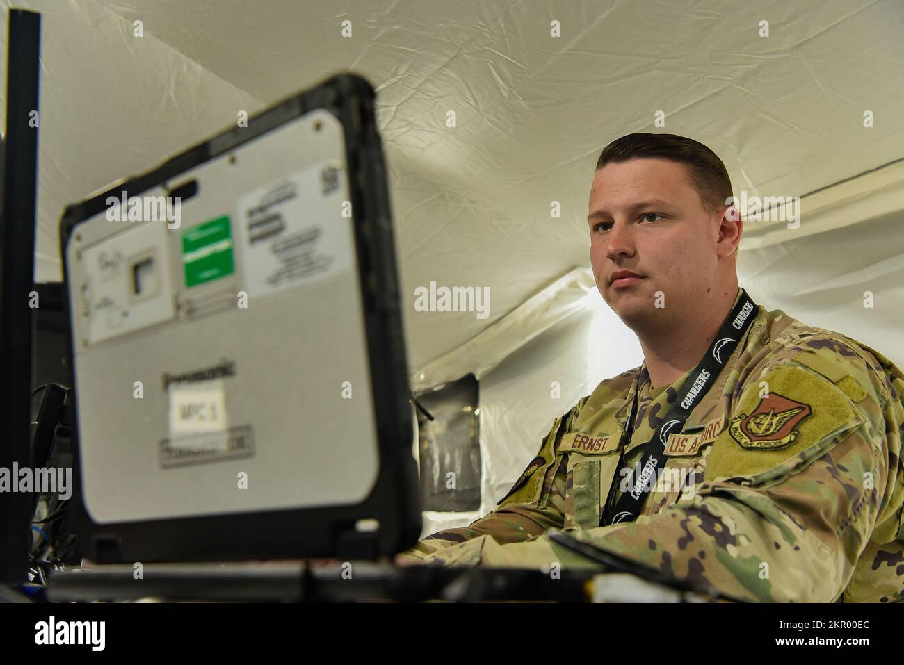 U.S. Air Force Tech. Sgt. Austin Ernst, 535th Airlift Squadron mobility Air Force intelligence ...
