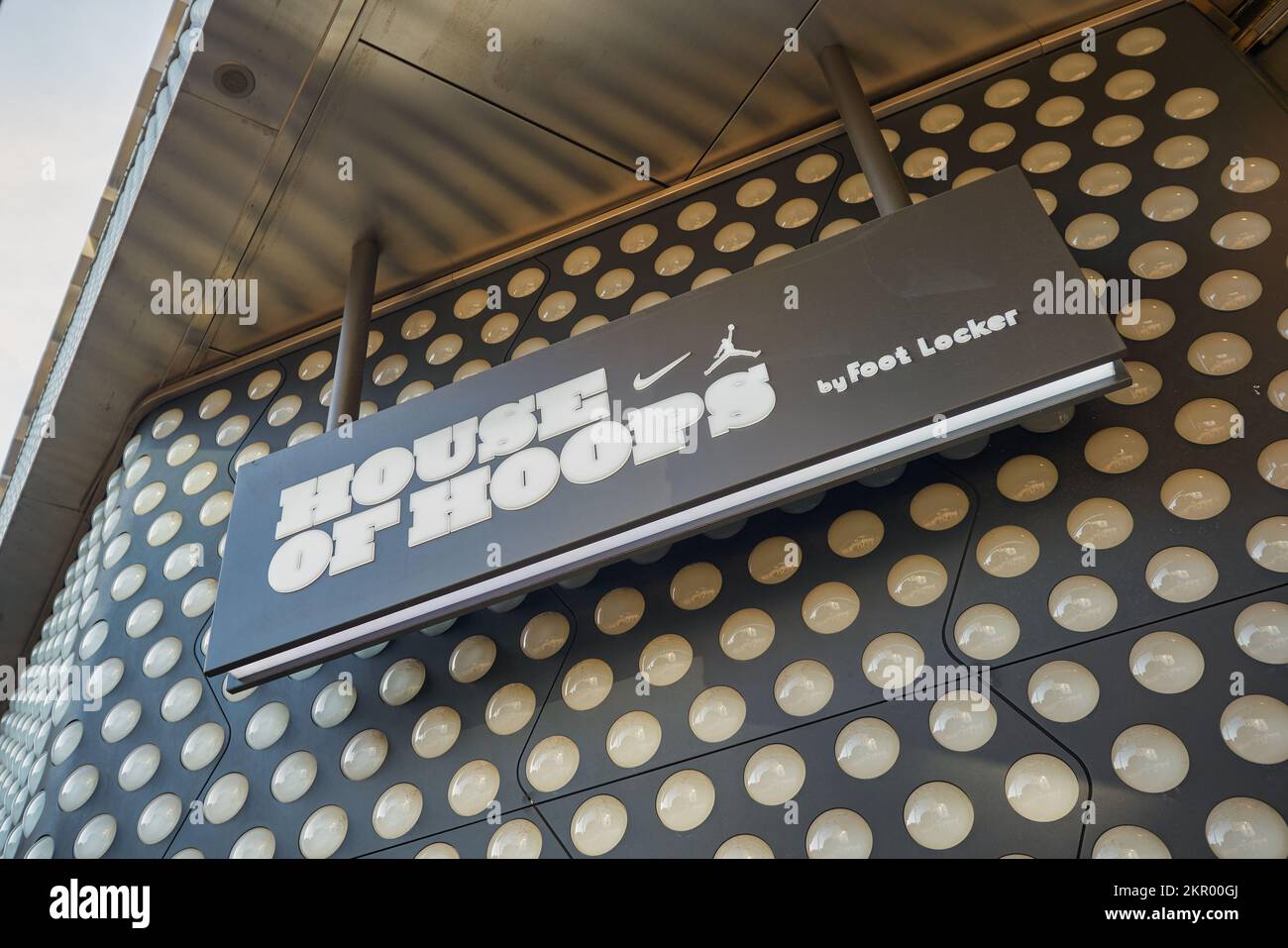 HONG KONG - CIRCA DECEMBER, 2019: House of Hoops by Foot Locker sign as ...