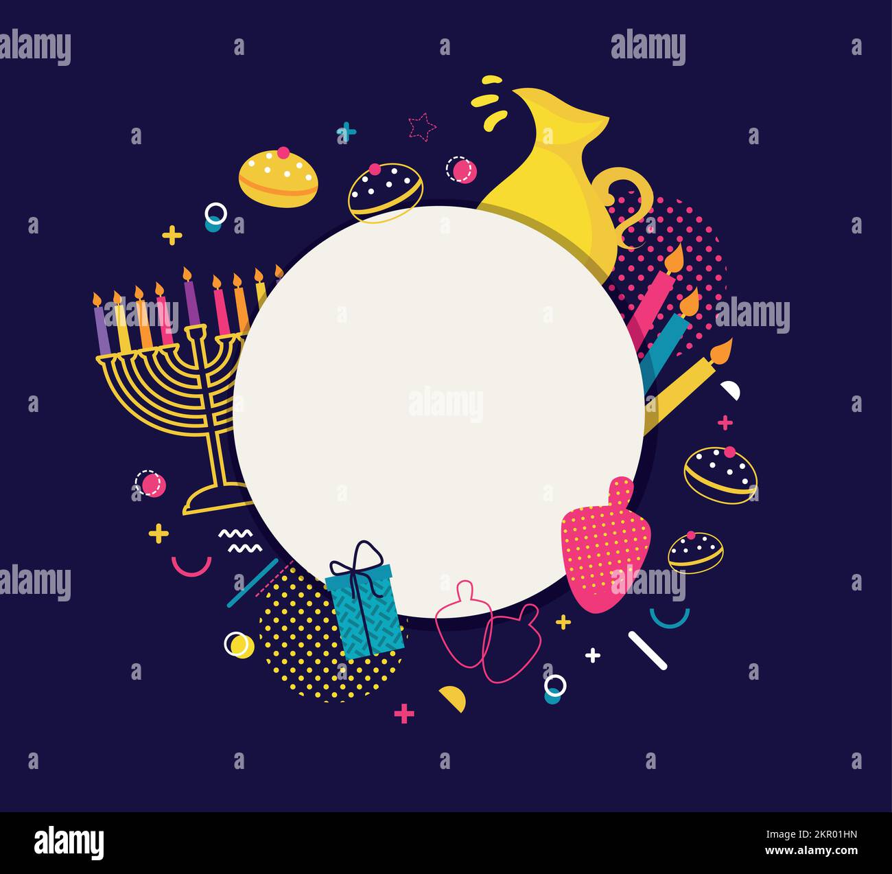 Happy Hanukkah greeting cards, template for your design. Hanukkah ...