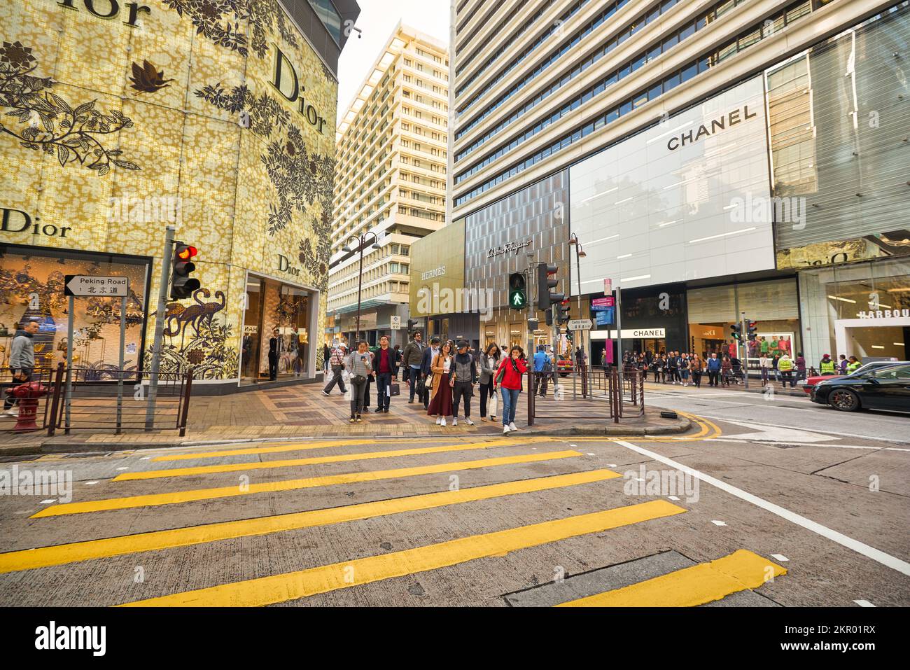 HONG KONG - CIRCA DECEMBER, 2019: street level view of Hong Kong Stock ...