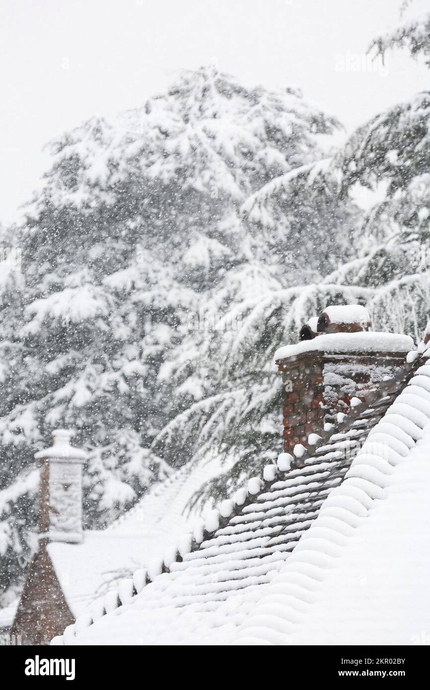 English snow storm hi-res stock photography and images - Alamy