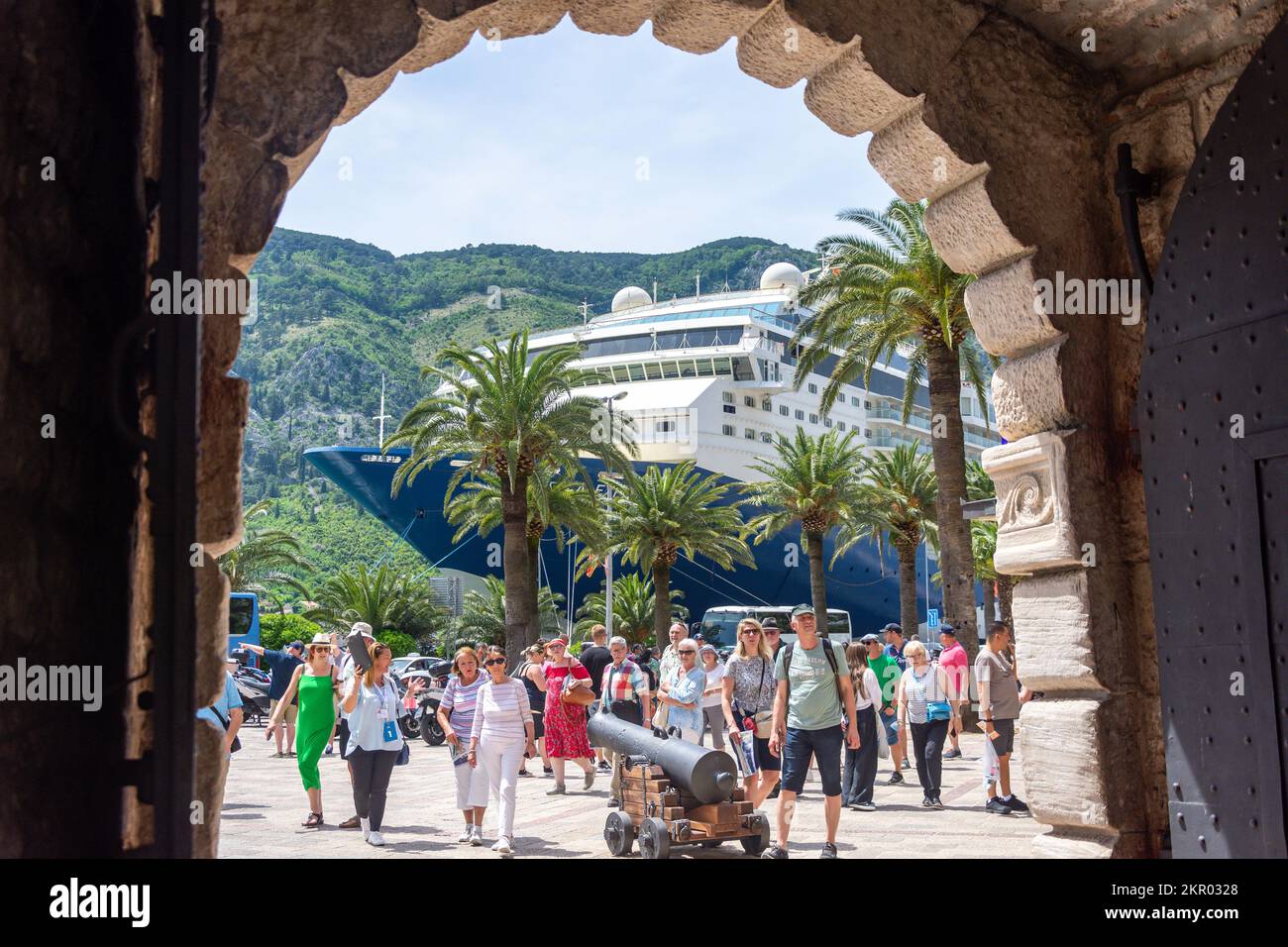 Marella Explorer II cruise ship berthed in harbour through Old Town ...