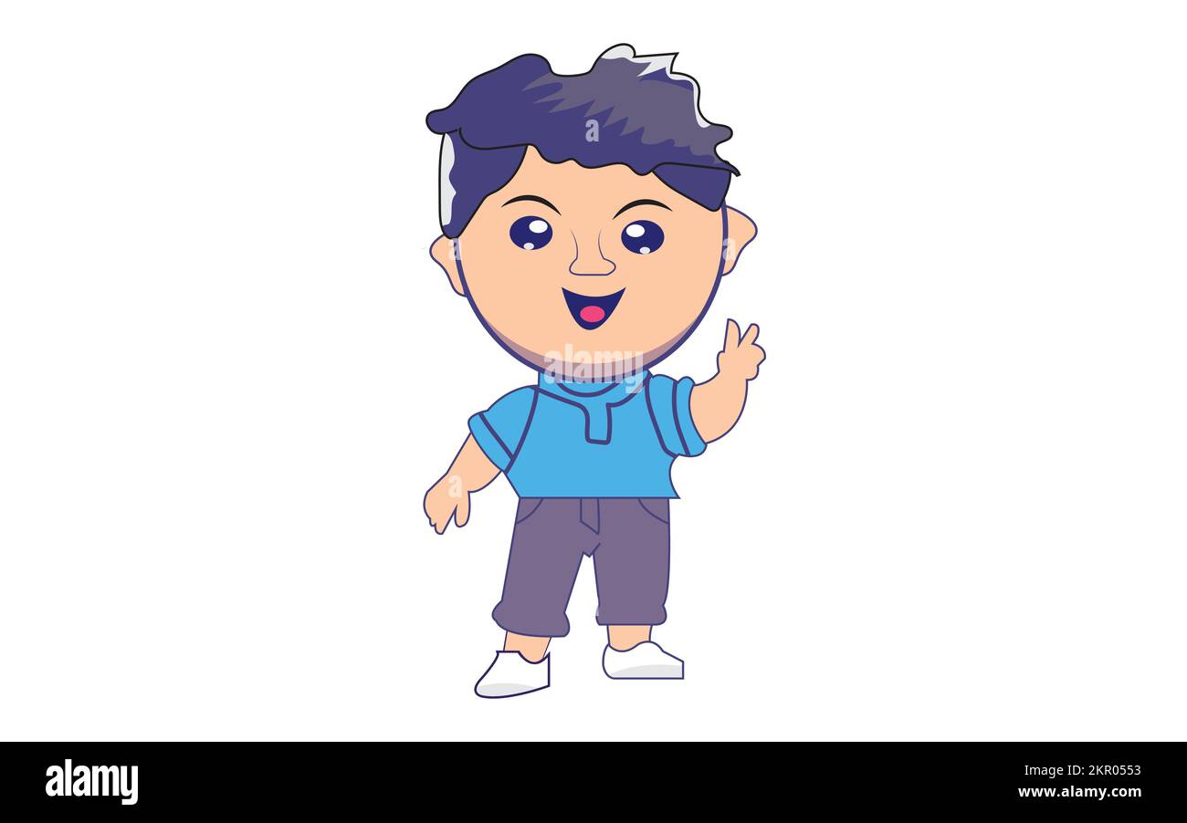 cute kid with many gesture expression Stock Vector Image & Art - Alamy