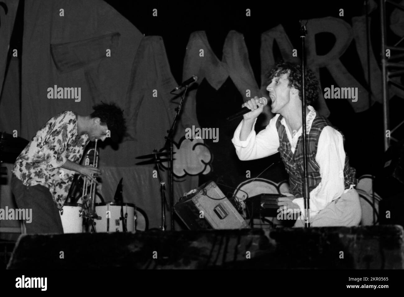 James live in concert in the 1990s - Tim Booth (vocals) and Andy ...