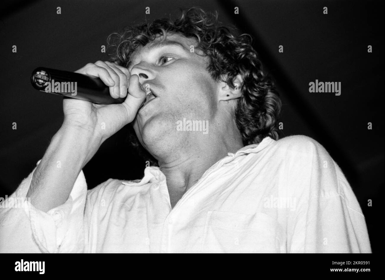 James live in concert in the 1990s - Tim Booth (vocals) performing with ...