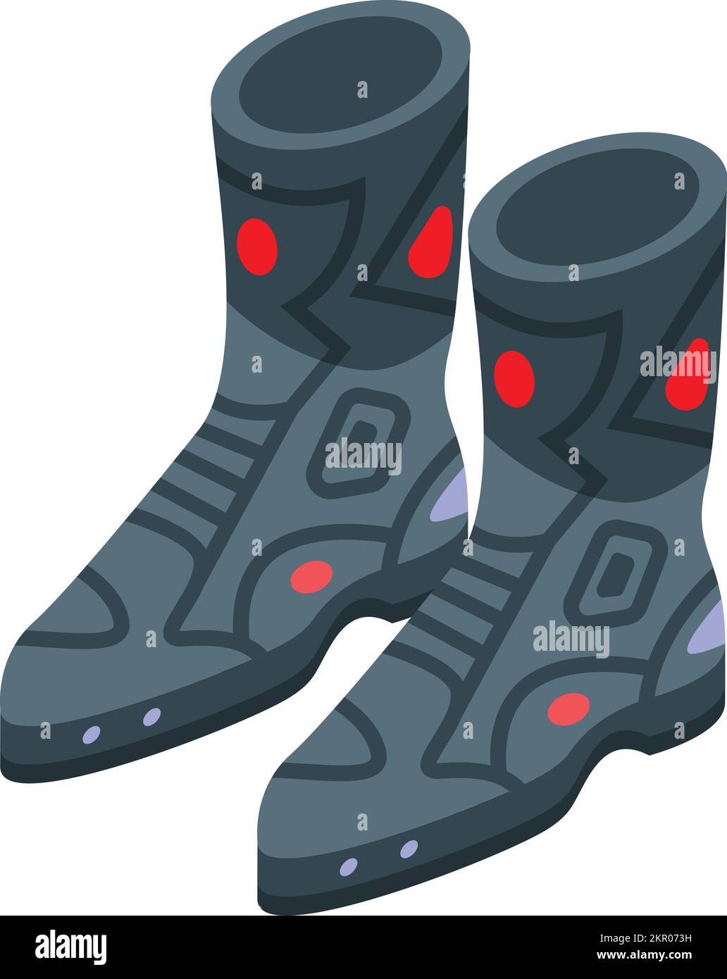 Biker boots icon isometric vector. Man safety. Race men Stock Vector ...