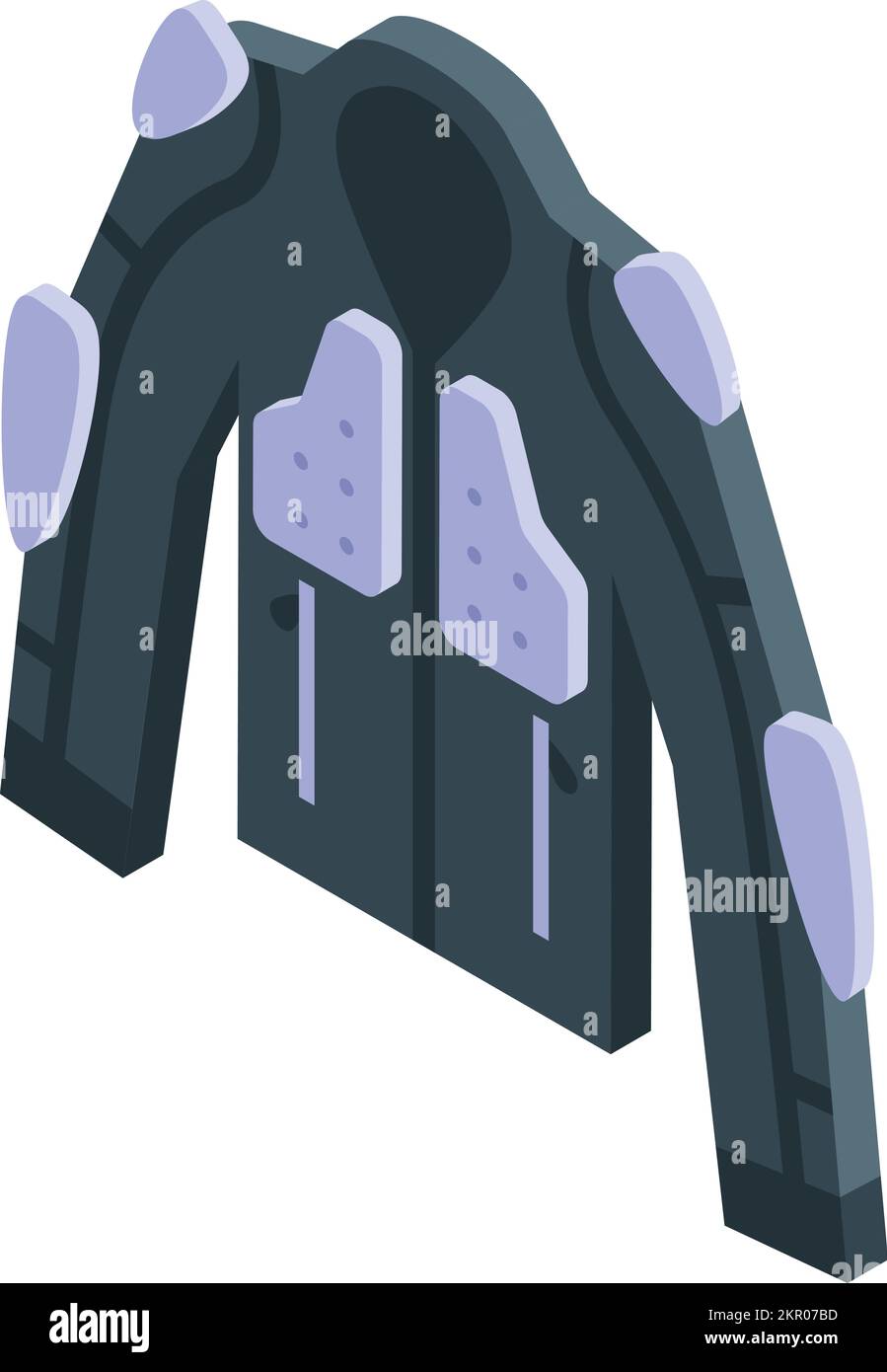 Biker jacket icon isometric vector. Motorcycle uniform. Safety driver ...