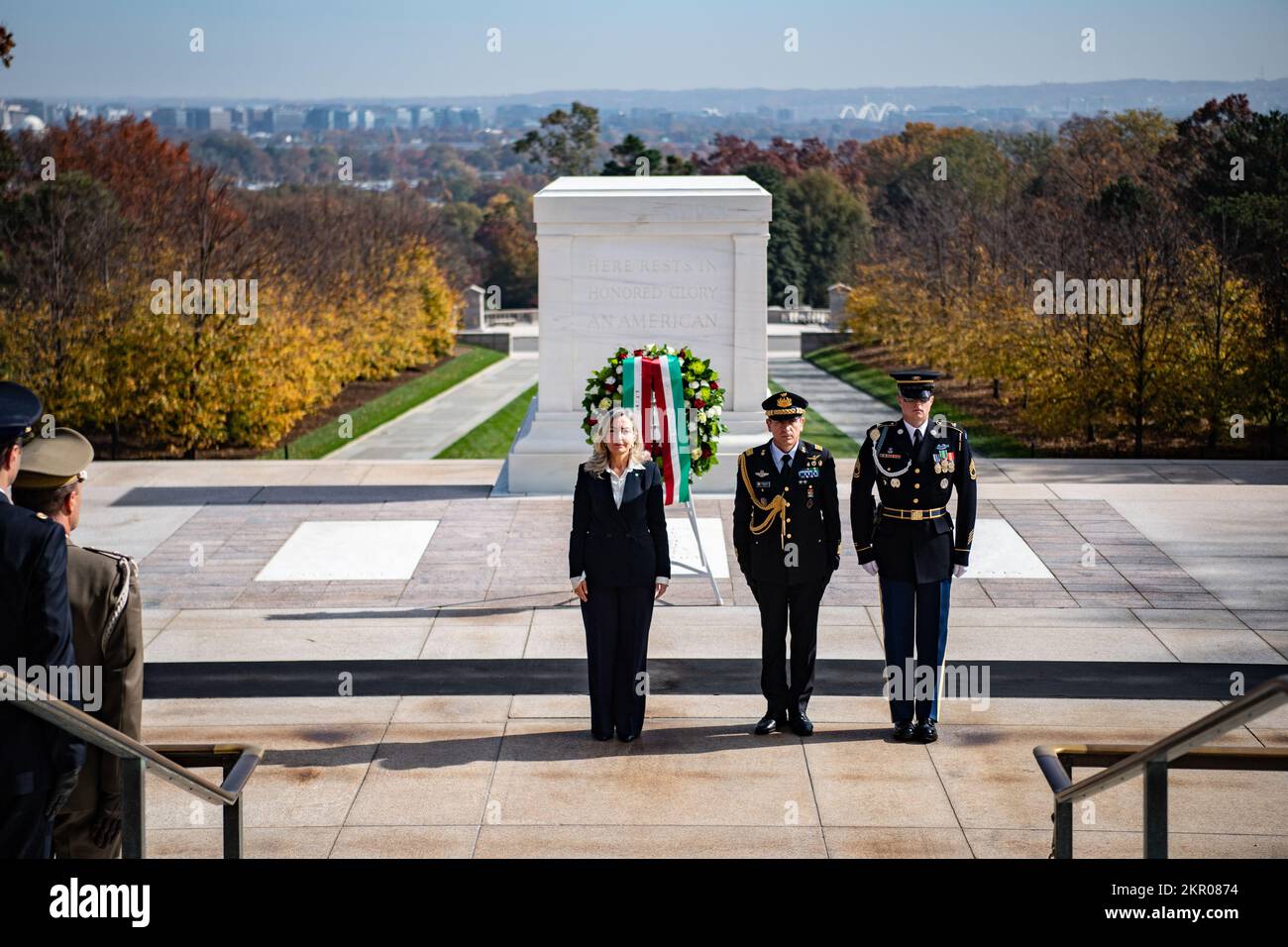 Italian Ambassador Mariangela Zappia (left) and Italian Air Force Maj ...
