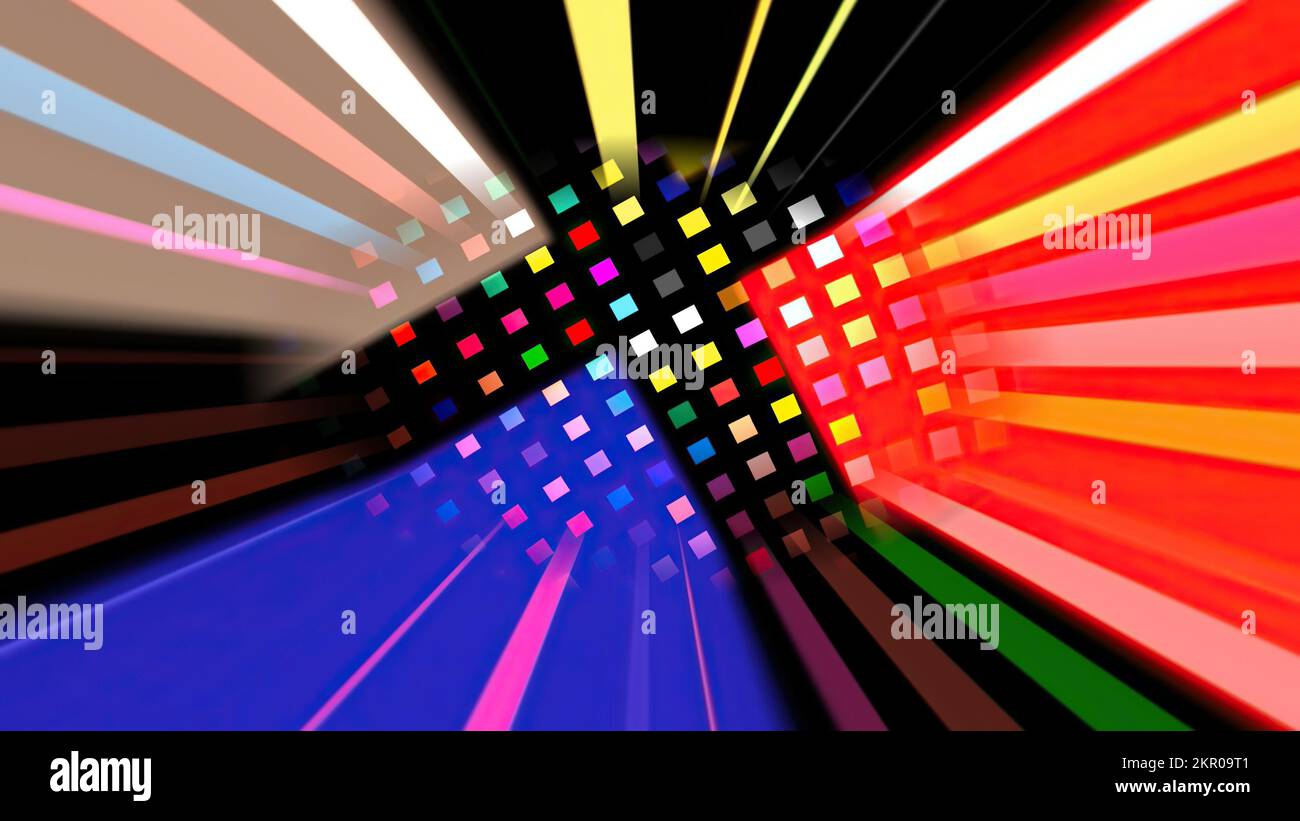 Colorful pixels on rotating sphere Stock Photo - Alamy