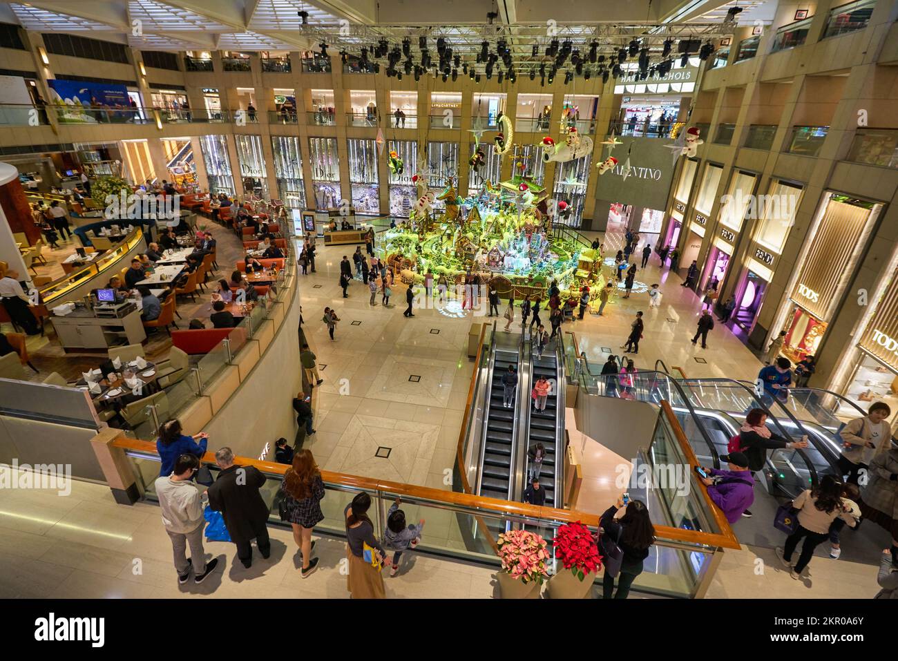 HONG KONG - CIRCA DECEMBER, 2019: interior shot of Landmark commercial ...
