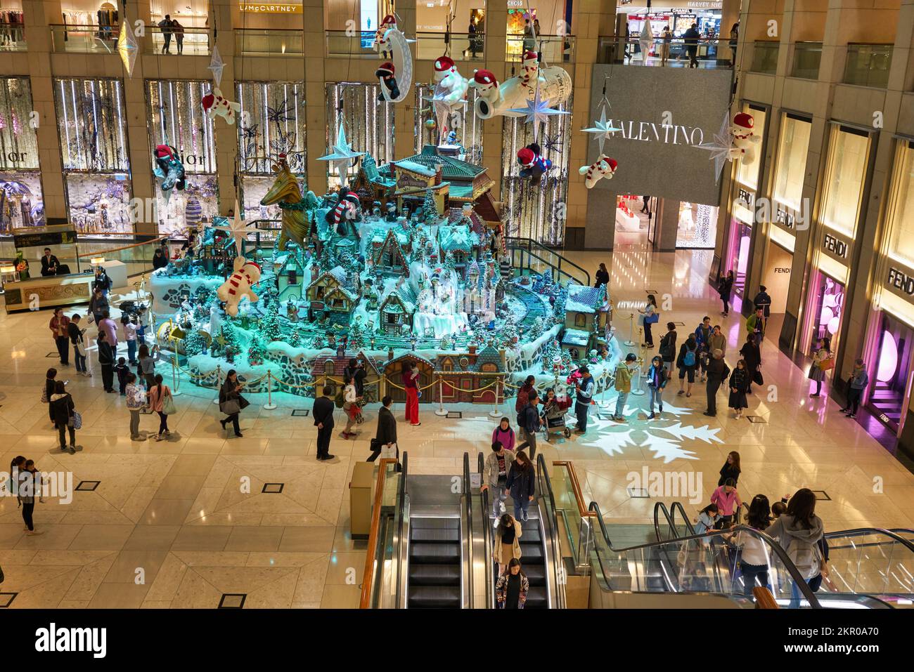 HONG KONG - CIRCA DECEMBER, 2019: interior shot of Landmark commercial ...