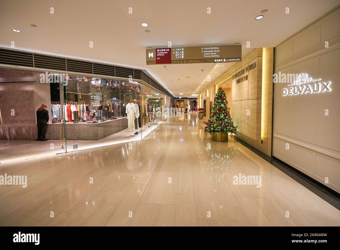 HONG KONG - CIRCA DECEMBER, 2019: interior shot of Landmark commercial ...