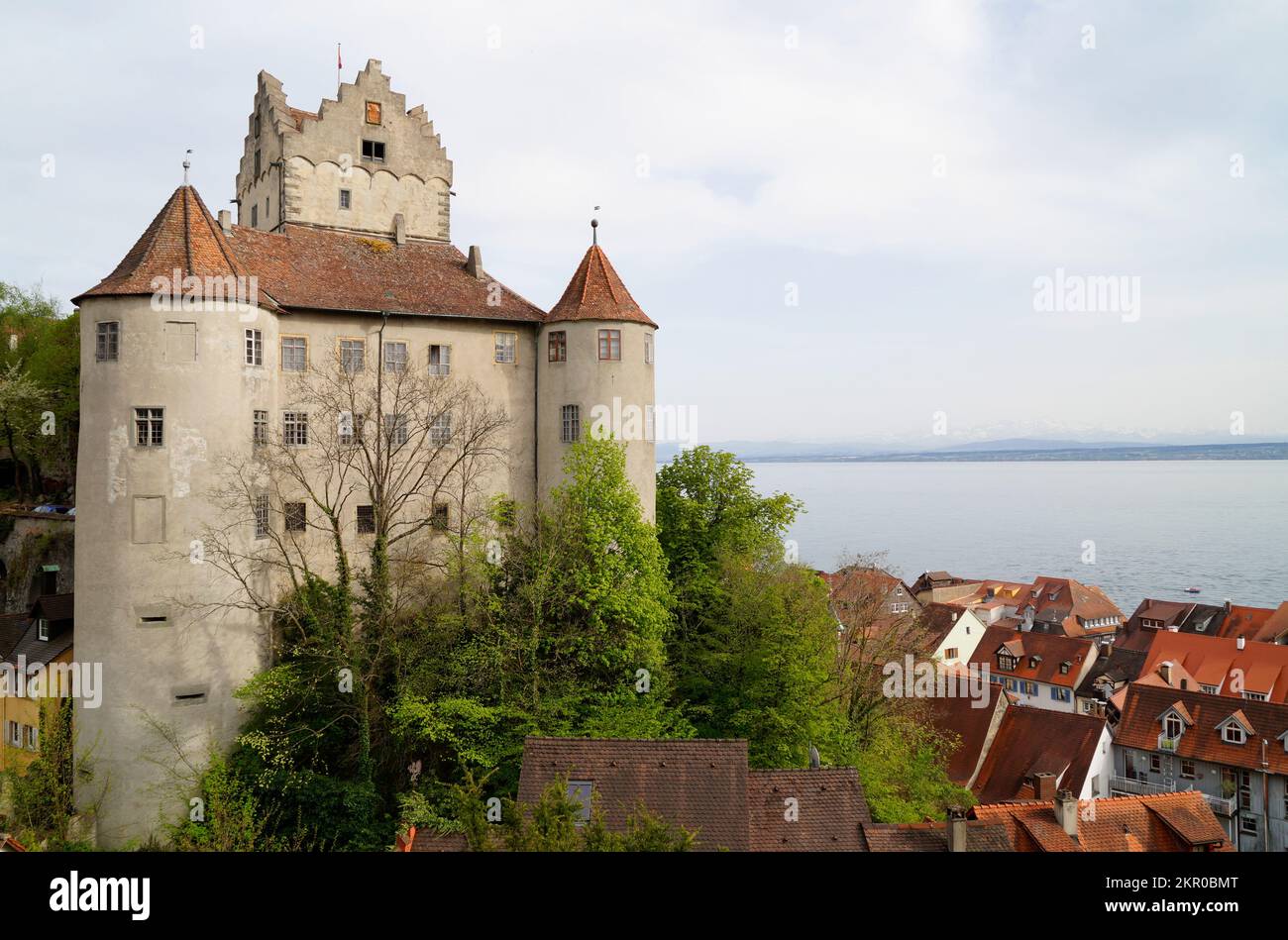 medieval Meersburg castle or Burg Meersburg on Lake Constance (or ...