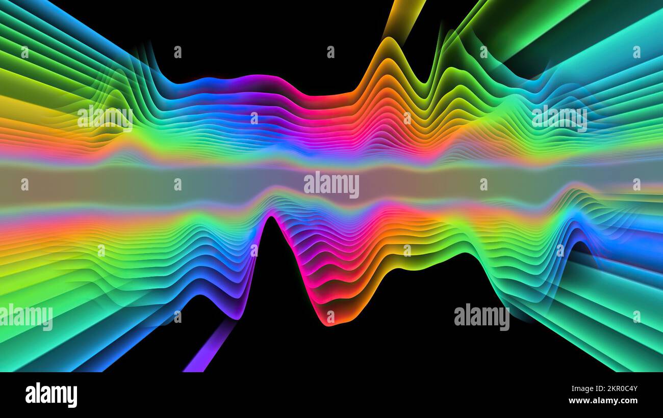 Wave line flowing rainbow color Stock Photo - Alamy