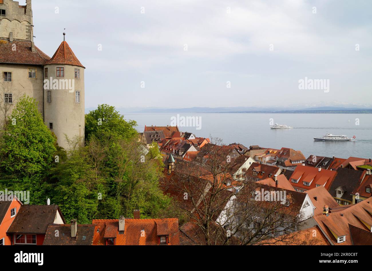medieval Meersburg castle or Burg Meersburg on Lake Constance (or ...