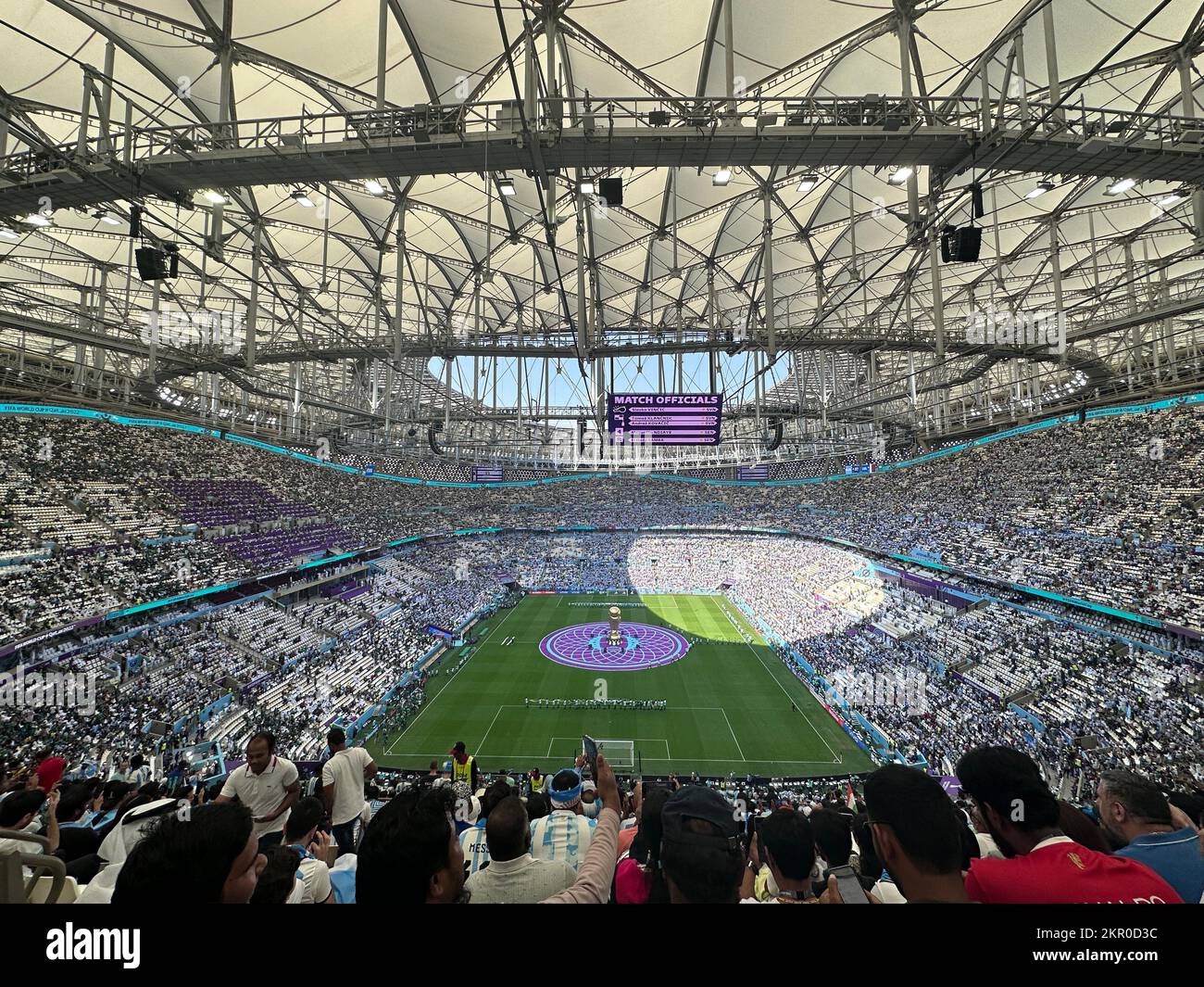 Beautiful view of inside Lusail Stadium. FIFA World cup Qatar 2022 ...