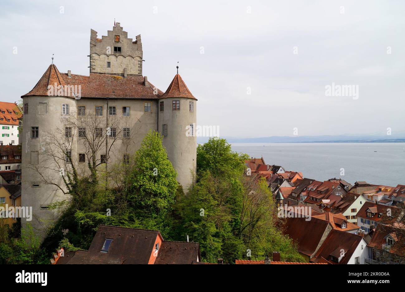 medieval Meersburg castle or Burg Meersburg on Lake Constance (or ...