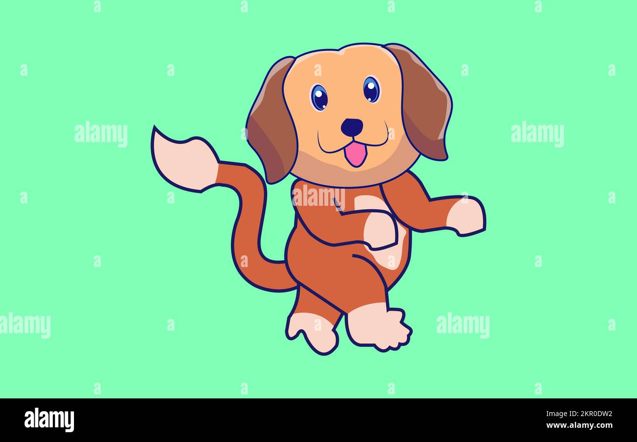 Cute cartoon vector puppy dog Stock Vector Image & Art - Alamy