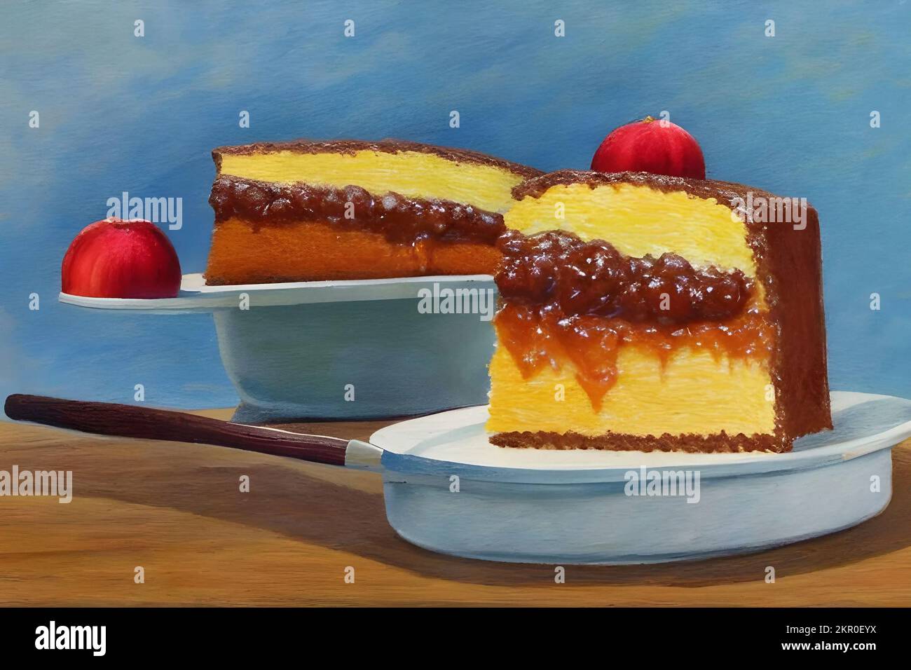 Peach pie drawing hi-res stock photography and images - Alamy