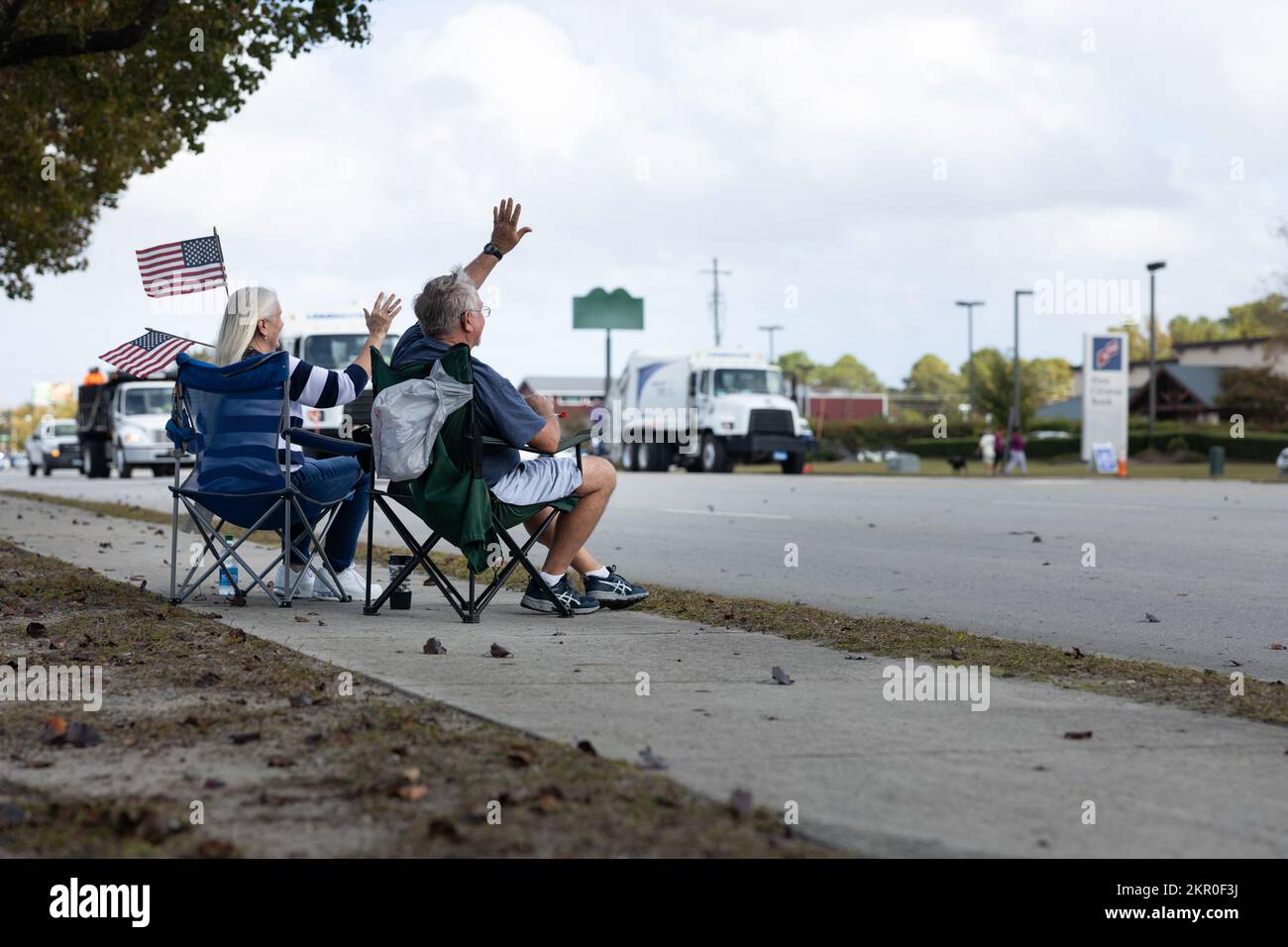 Retired U.S. Marine Corps Lt. Col. Jerry Magers, right, an embarkment ...