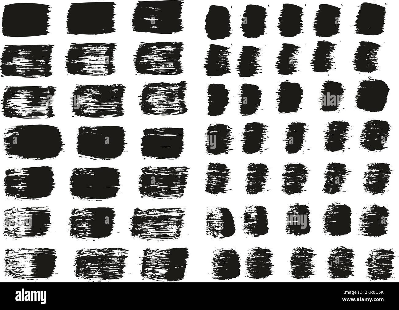 Flat Paint Brush Thick Straight Lines Mix High Detail Abstract Vector ...