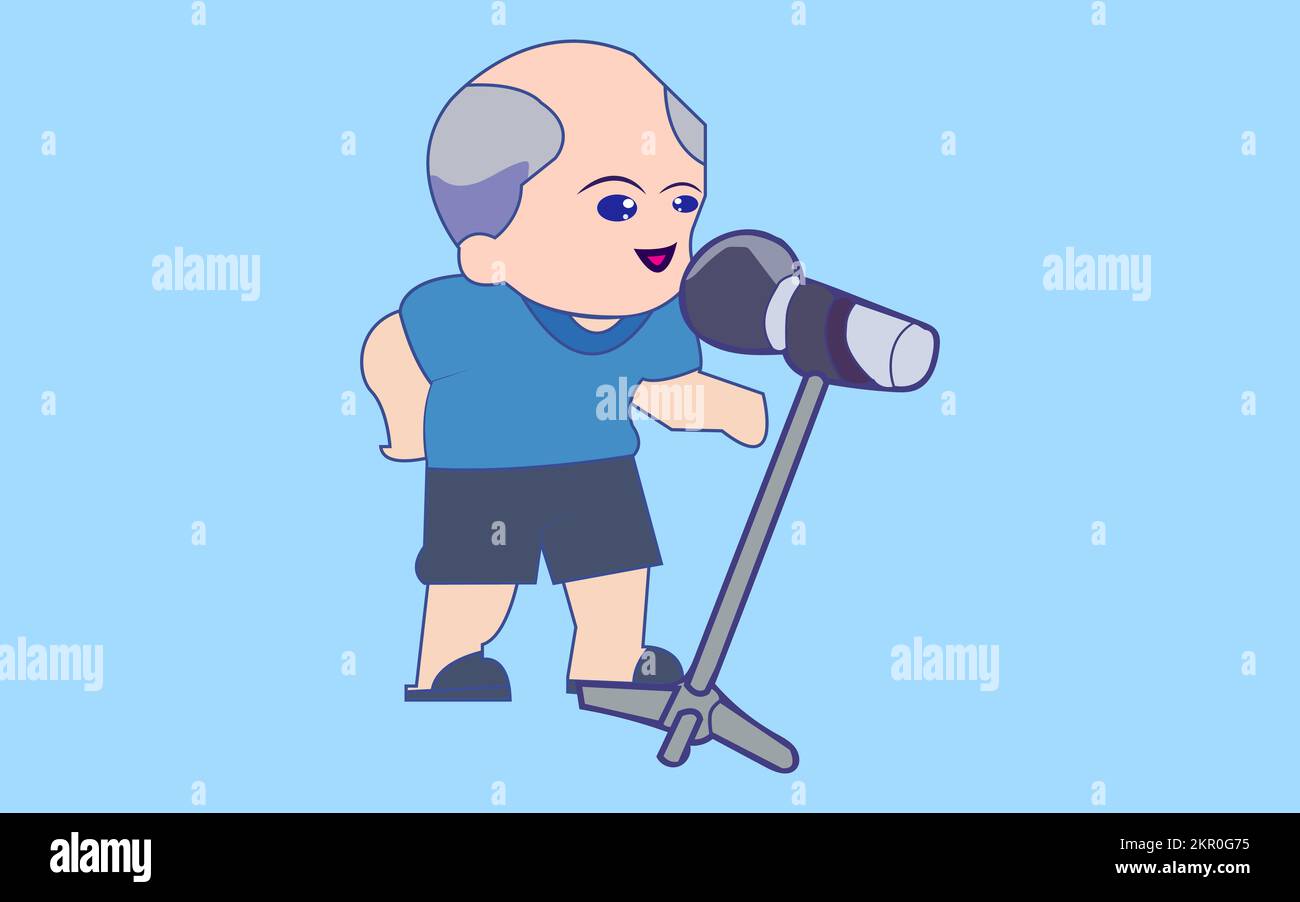 person with a microphone Stock Vector Image & Art - Alamy