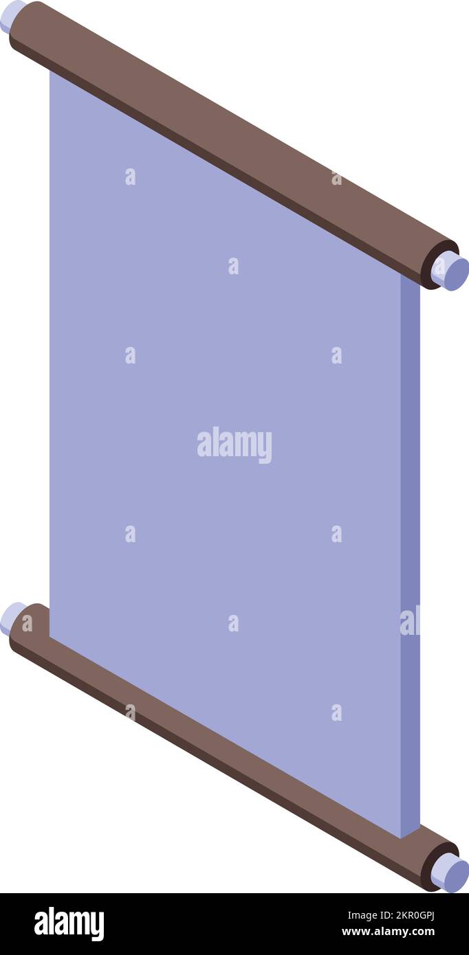 Paper roll icon isometric vector. Chinese scroll. China decoration ...