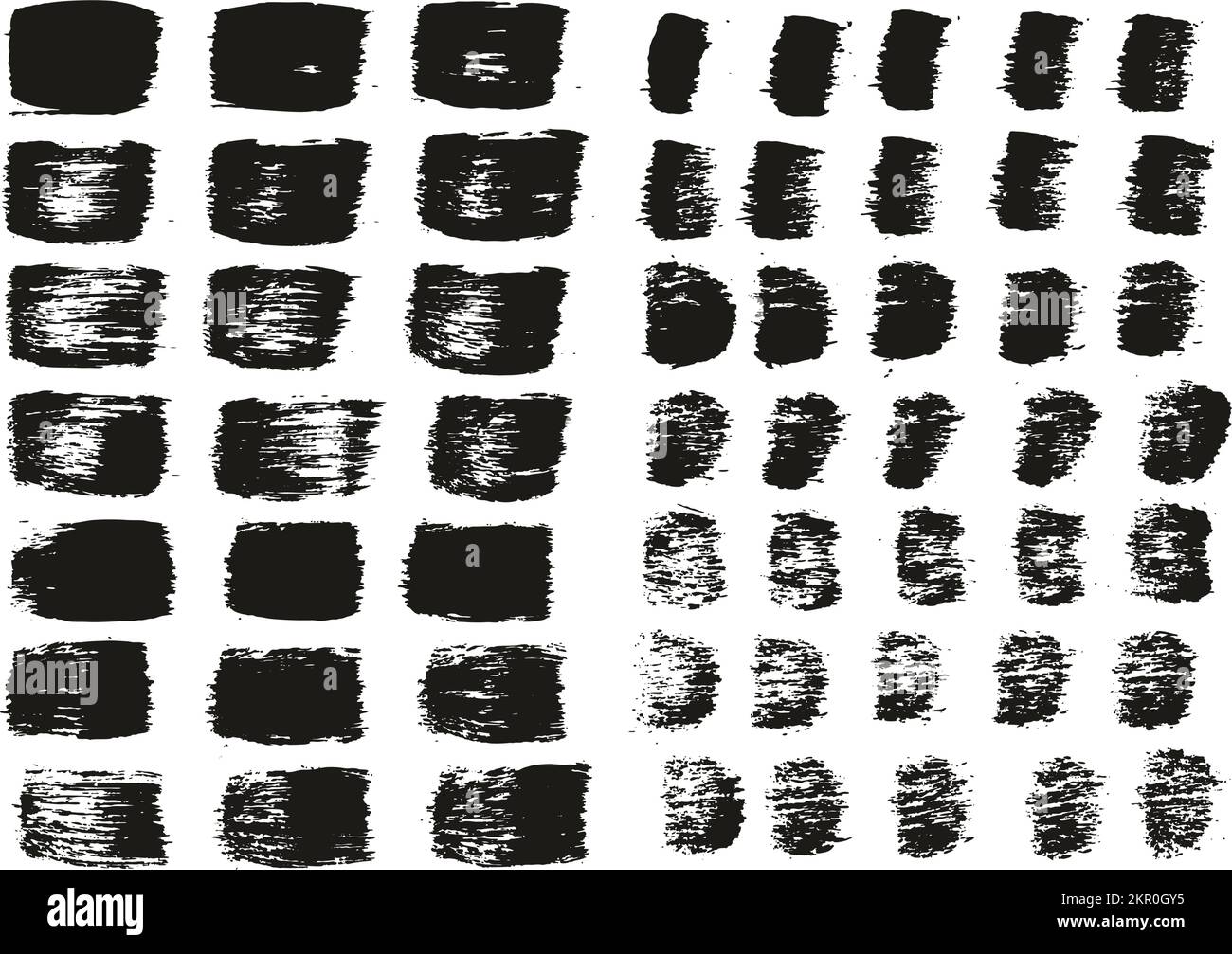 Flat Paint Brush Thick Straight Lines Mix High Detail Abstract Vector ...