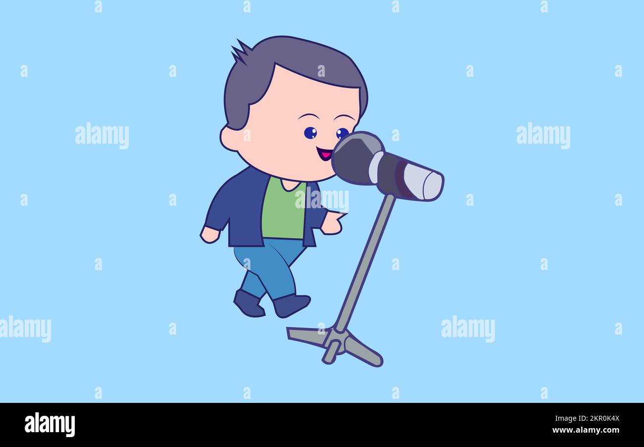 Child microphone speech Stock Vector Images - Alamy