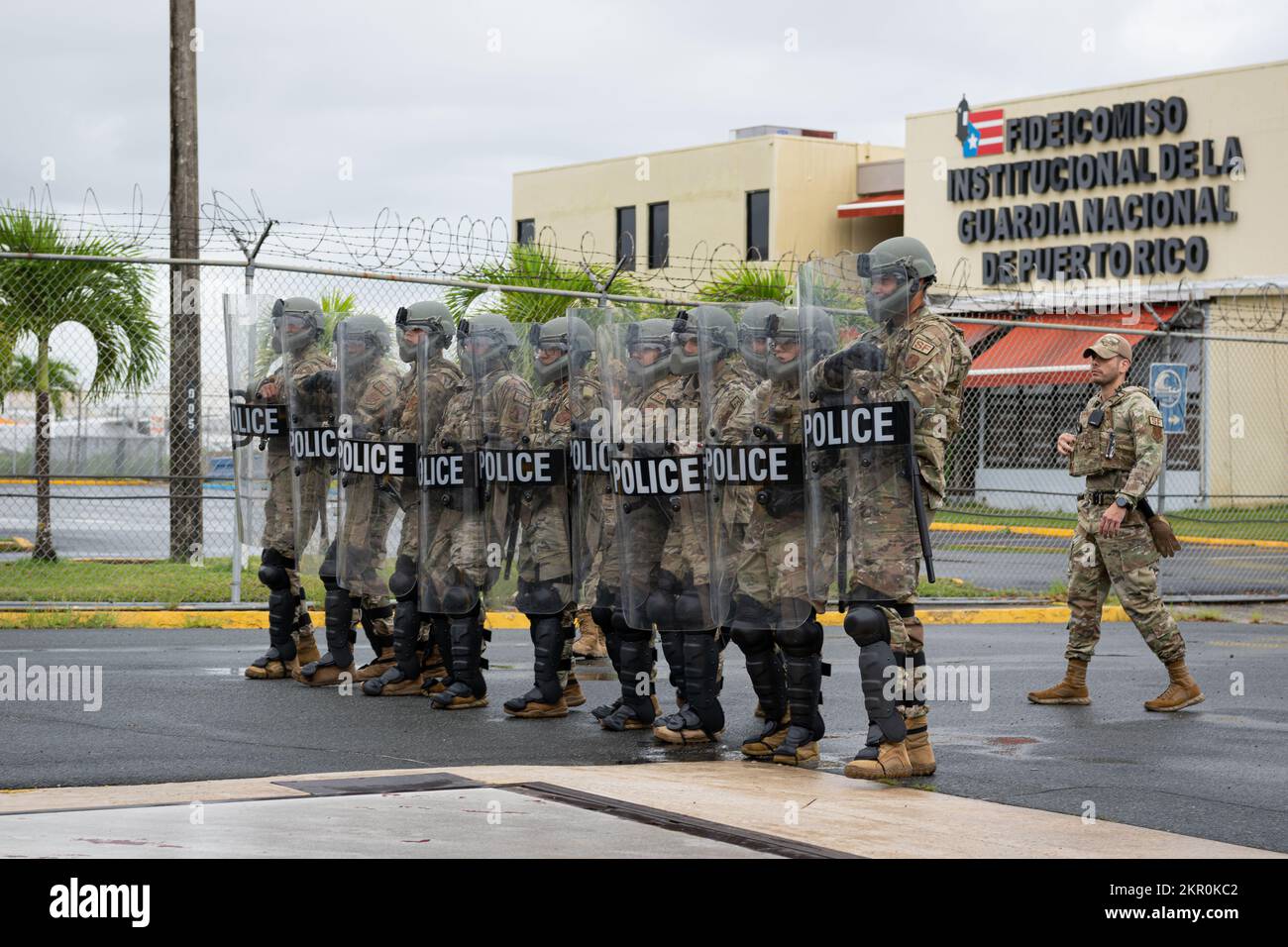 U.S. Airmen with the 156th Security Forces Squadron, Puerto Rico Air ...