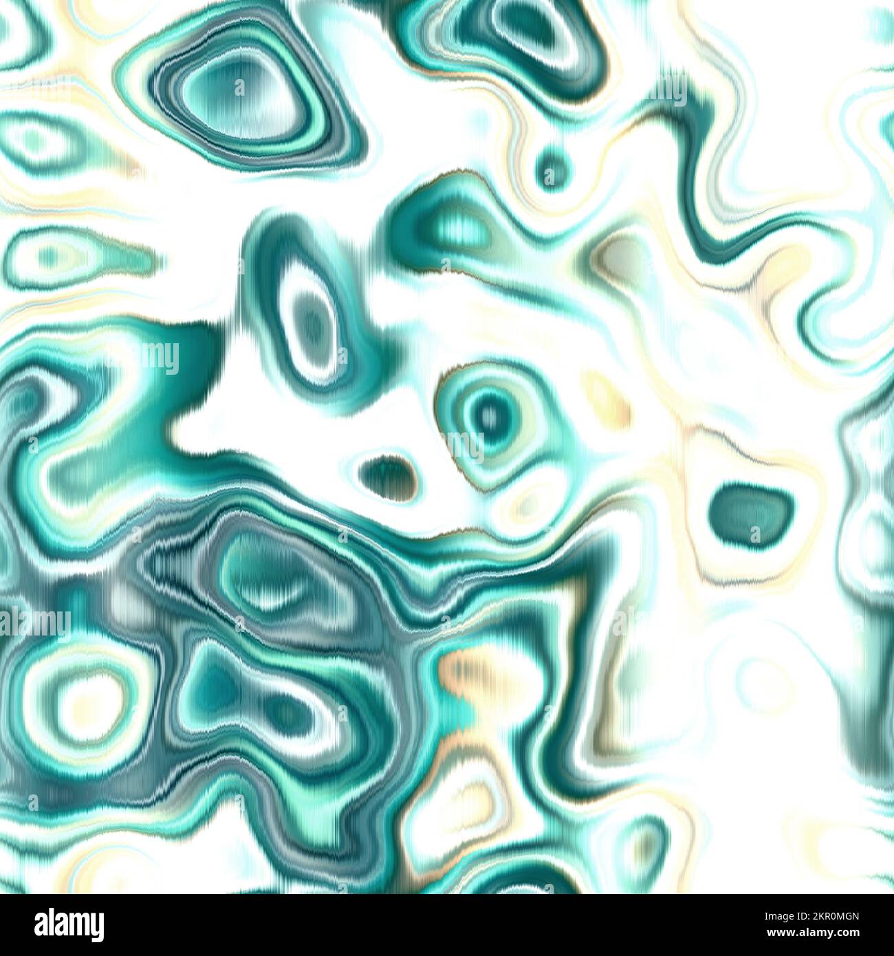 Washed teal wavy blur water reflection melange seamless pattern ...
