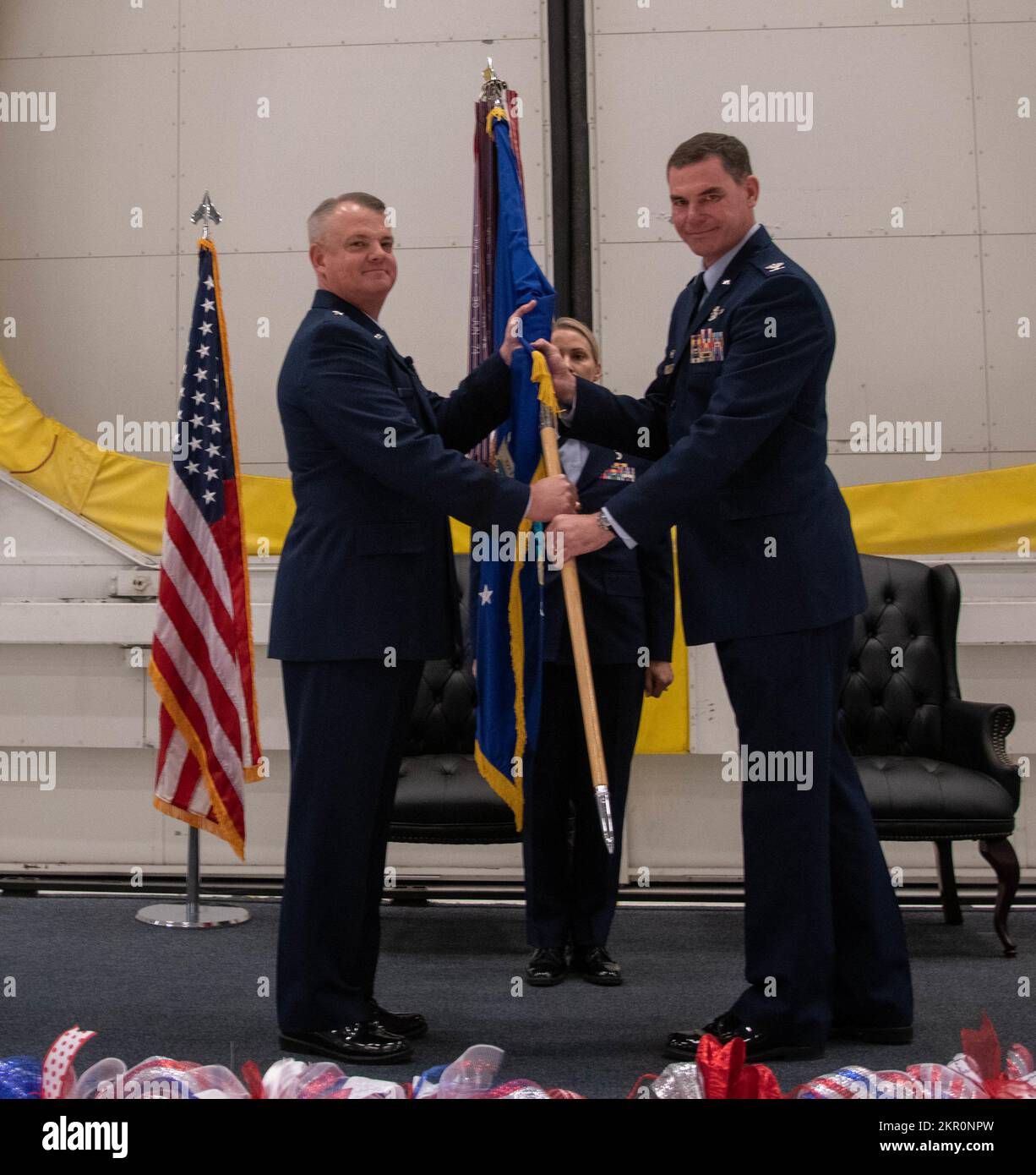 Brig. Gen. Scott Durham, commander of Fourth Air Force, passes the ...