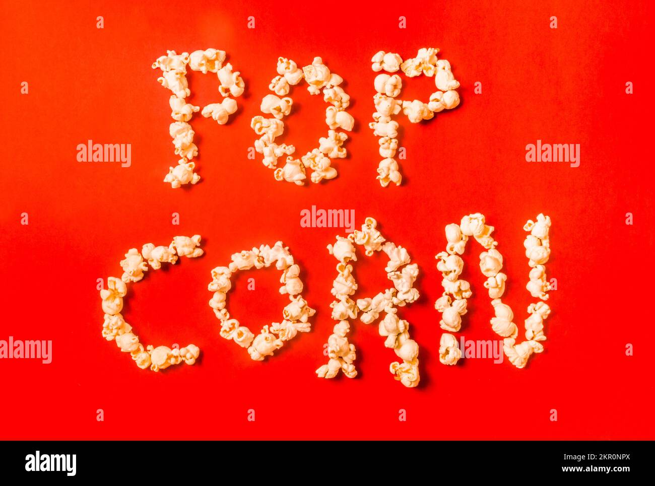 Corny pop art in a fresh foods scene of popcorn in name and subject on ...