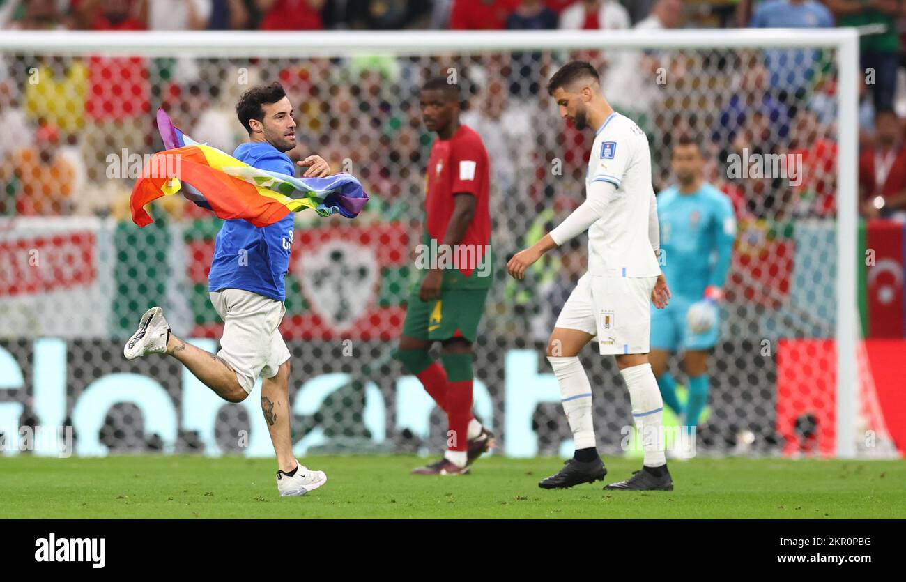 Qatar world cup rainbow flag hi-res stock photography and images - Alamy
